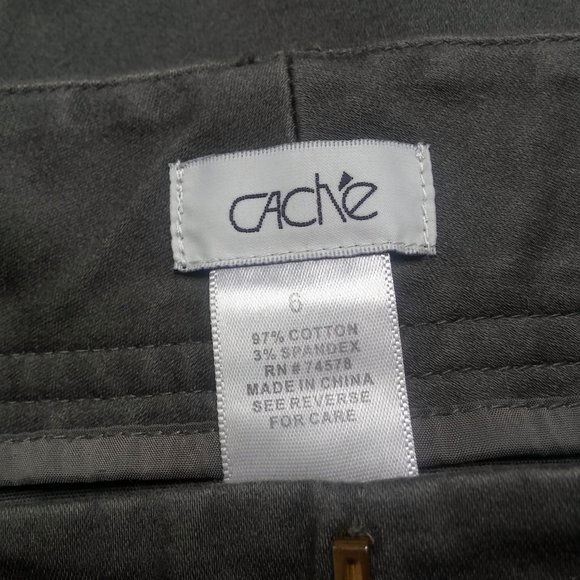 Cache | Pants & Jumpsuits | Cache Green Ankle Zip Pants Sz 6 | Poshmark